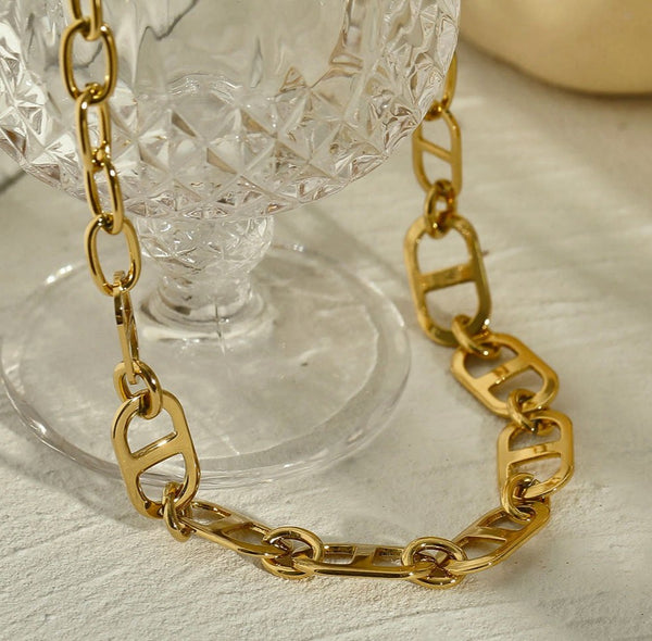 ZOIE: Duo Chain Link Statement Necklace